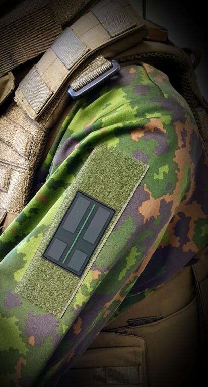 Thin Military Green Line Patch 3D - Authorities Gear- For The Professionals